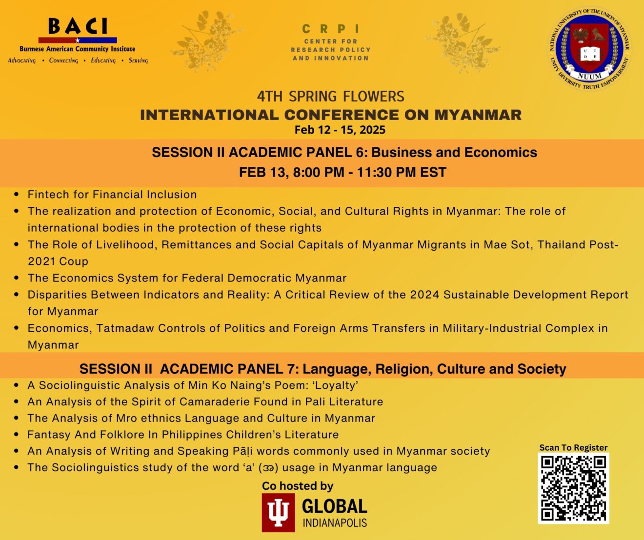 4th Spring Flowers International Conference on Myanmar – The official ...